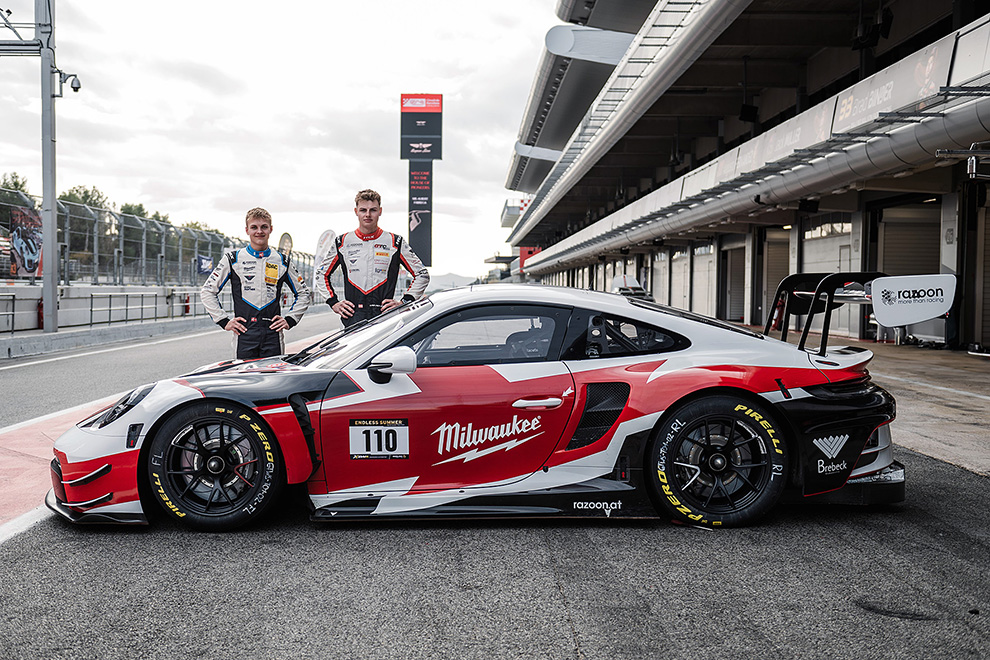 Razoon im Jahr 2025 mit dem Porsche 911 GT3 R: Simon Birch/Leo Pichler ...